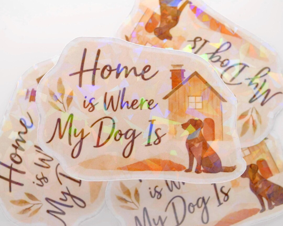 Holographic Dog Sticker – Vinyl Sticker, Holo Effect, Planner ...