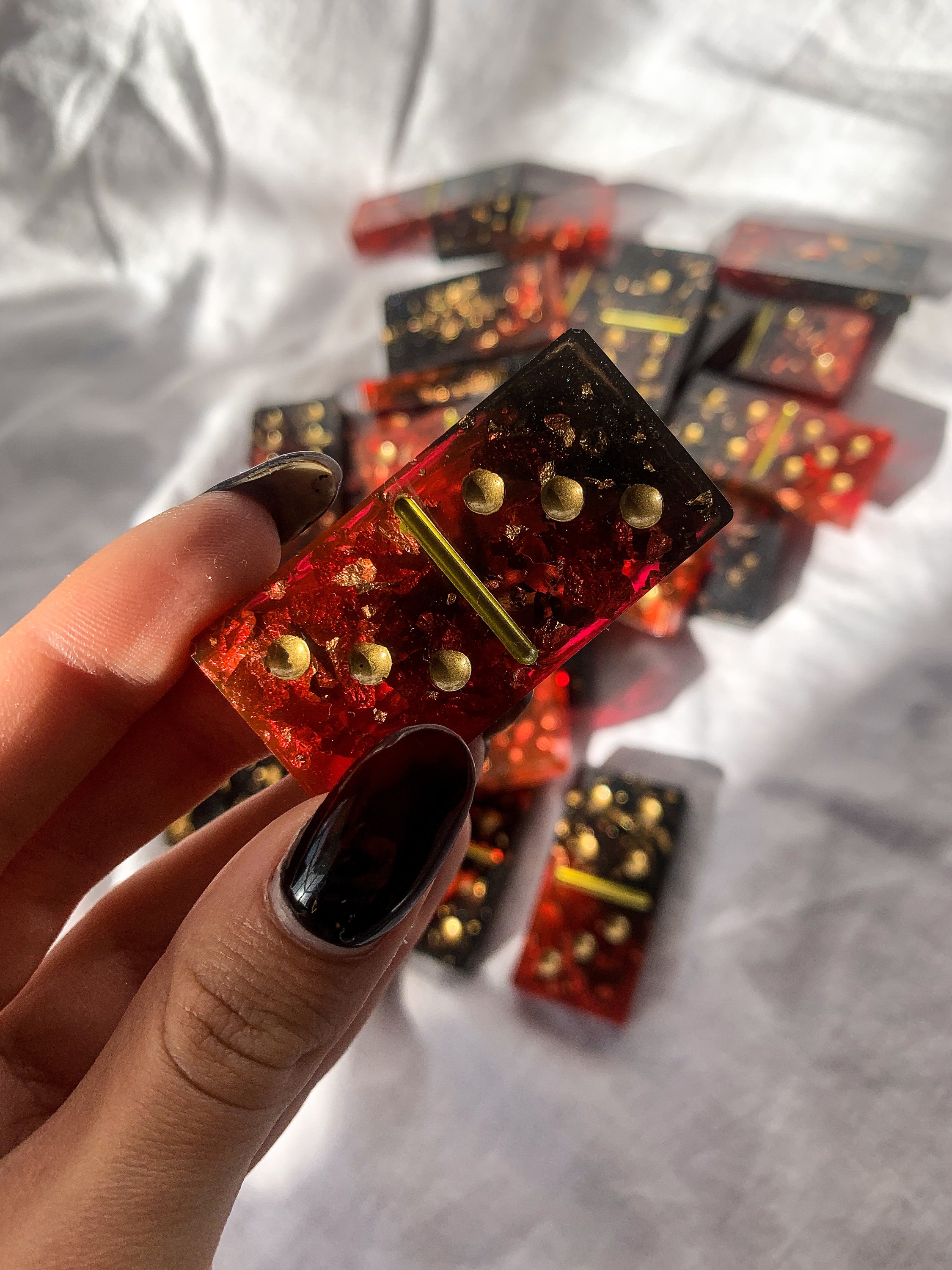 Customisable Domino Set Resin Domino Set Handmade Domino Set Games ...