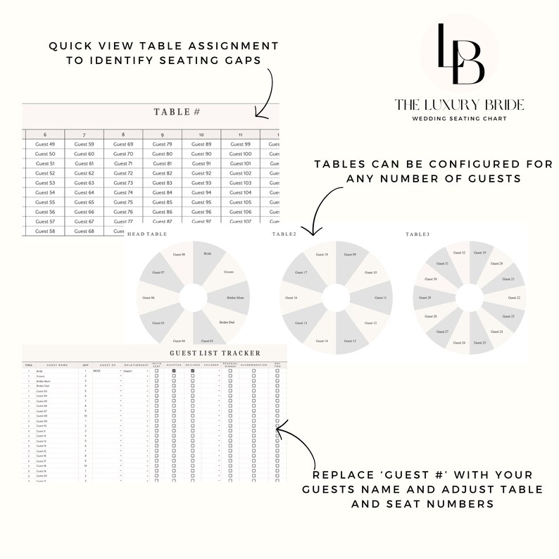 Interactive Wedding Seating Chart - Etsy