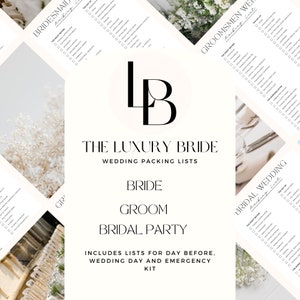 The Ultimate Wedding Packing List - Etsy