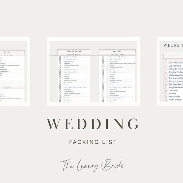 Packing List Template - Etsy