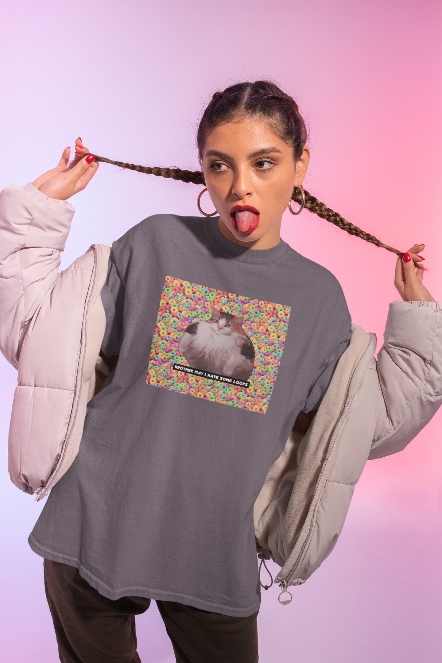 Brother May I Have Some Loops Cat Meme Unisex T-shirt - Etsy