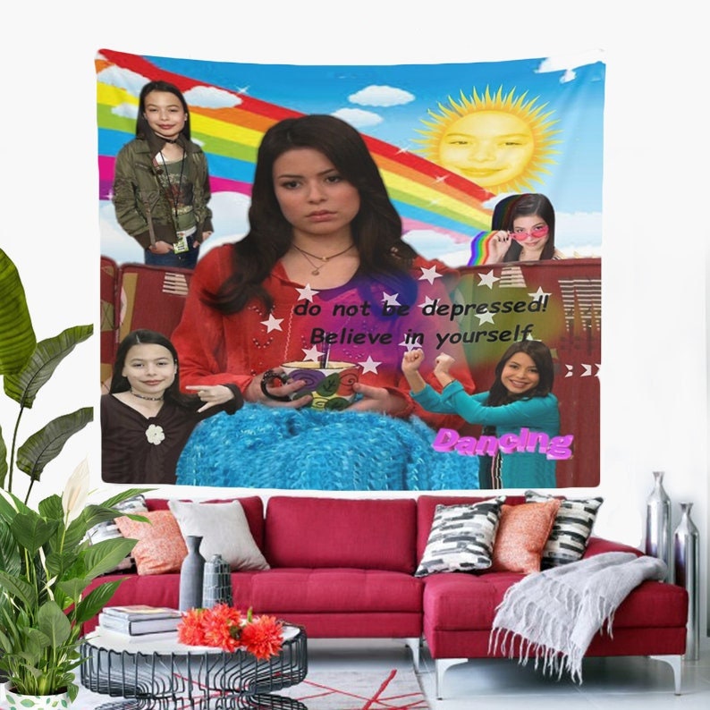 Dancing Icarly Girls Wall Tapestry, College Room &hostel Dorm Decor ...