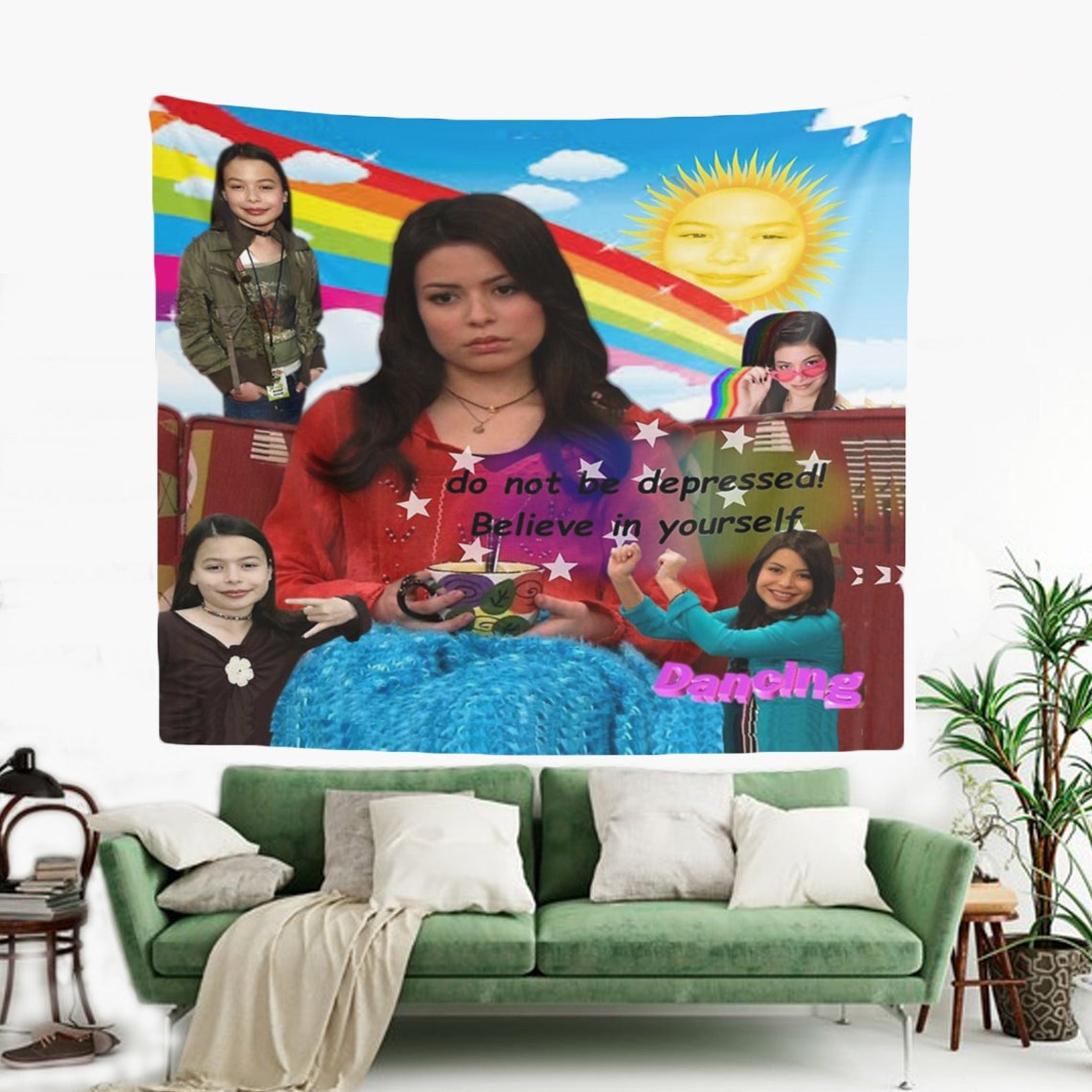 Dancing Icarly Girls Wall Tapestry, College Room &hostel Dorm Decor ...