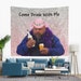 Funny Bertram Come Drink With Me Wall Tapestry, Hostel Dorm Decor ...
