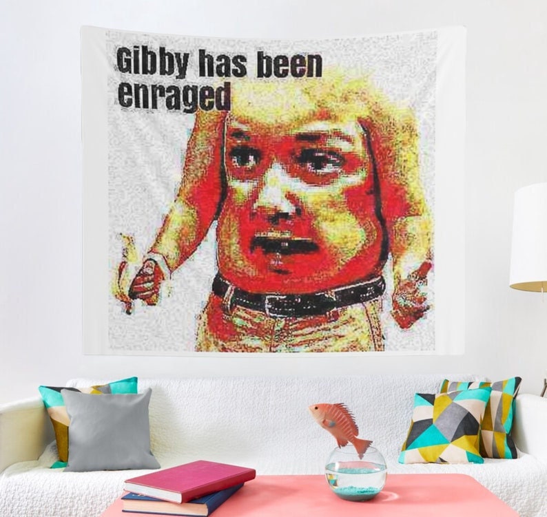 Gibby Has Been Enraged Wall Tapestry, College Room & Hostel Dorm Decor ...