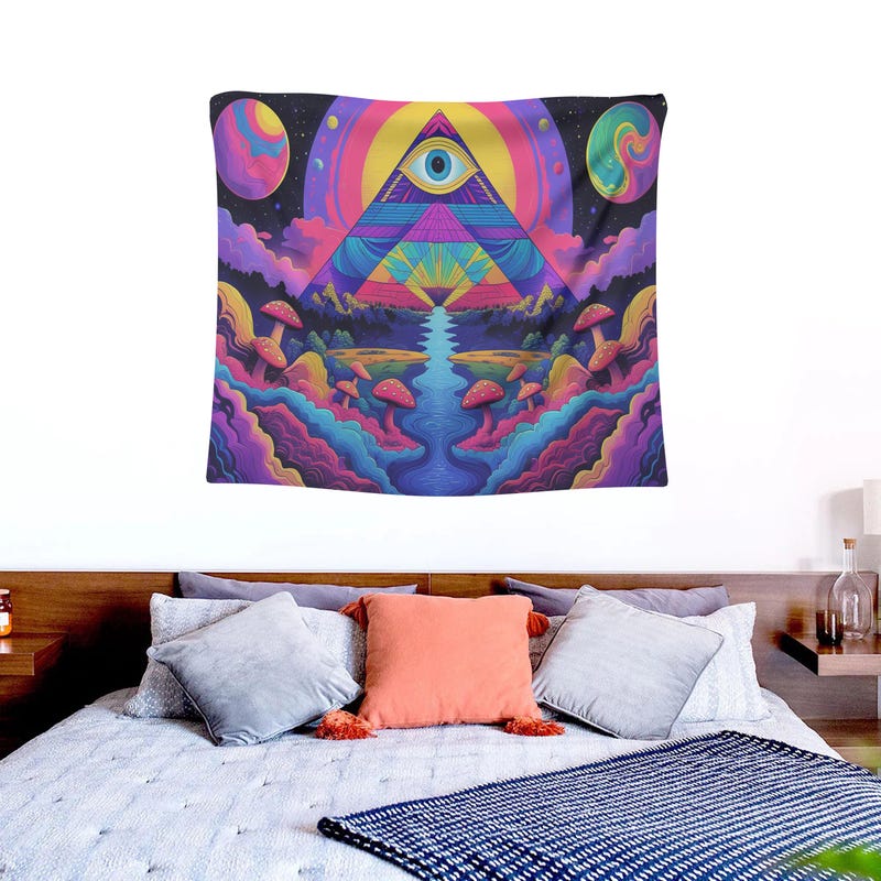 Trippy Tapestry - Etsy