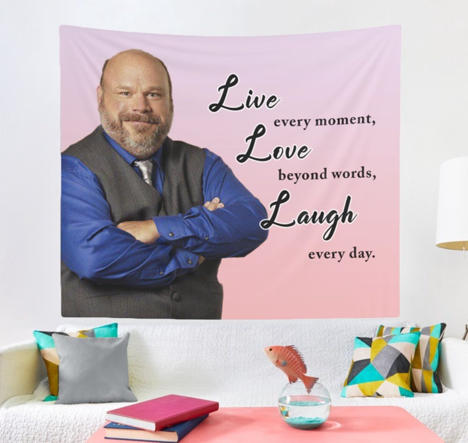 Bertram Live Laugh Love Tapestry, Betram Meme Wall Decor, Funny Bertram ...