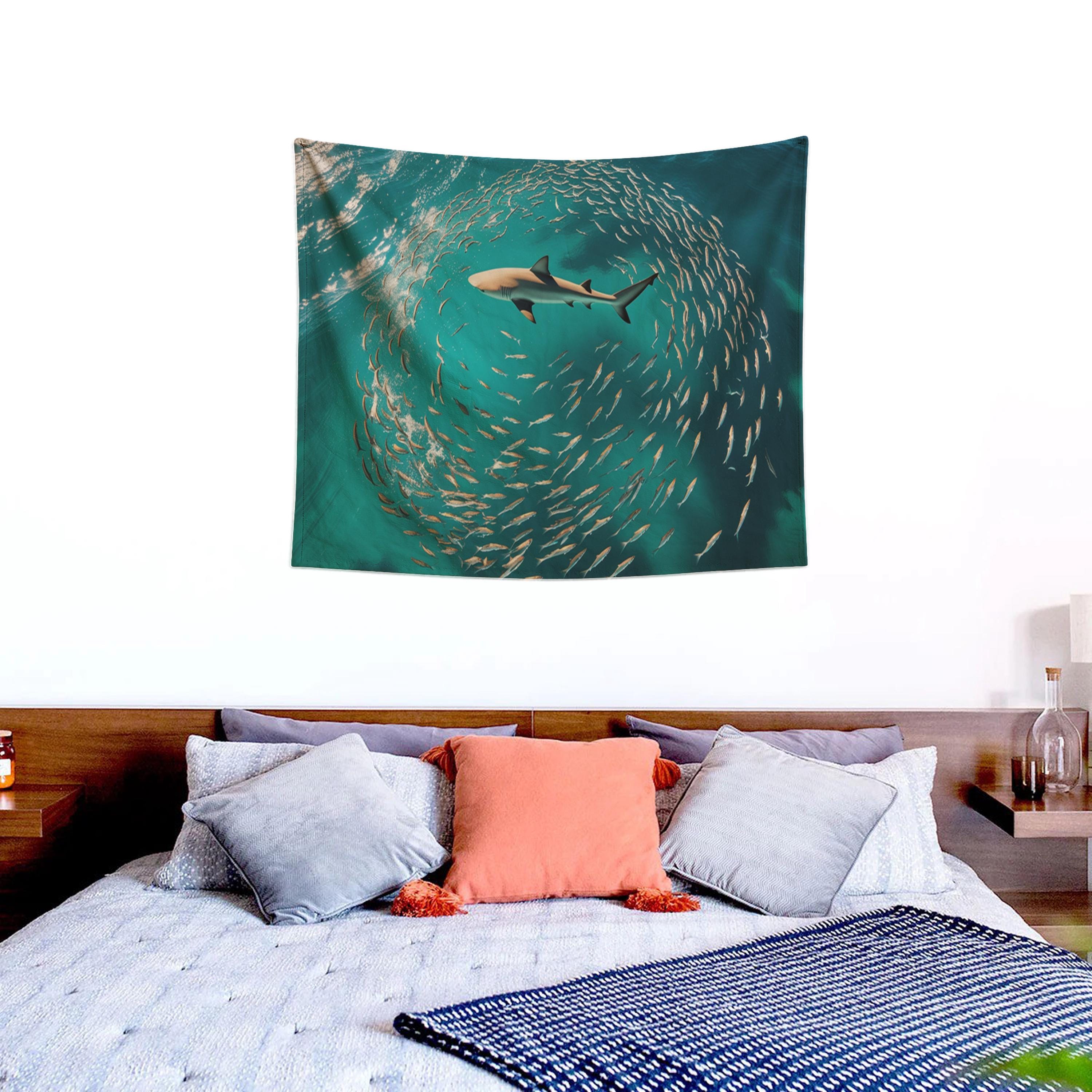 Shark Undersea World Wall Tapestry – Ocean Fish Wall Hanging Gift for ...