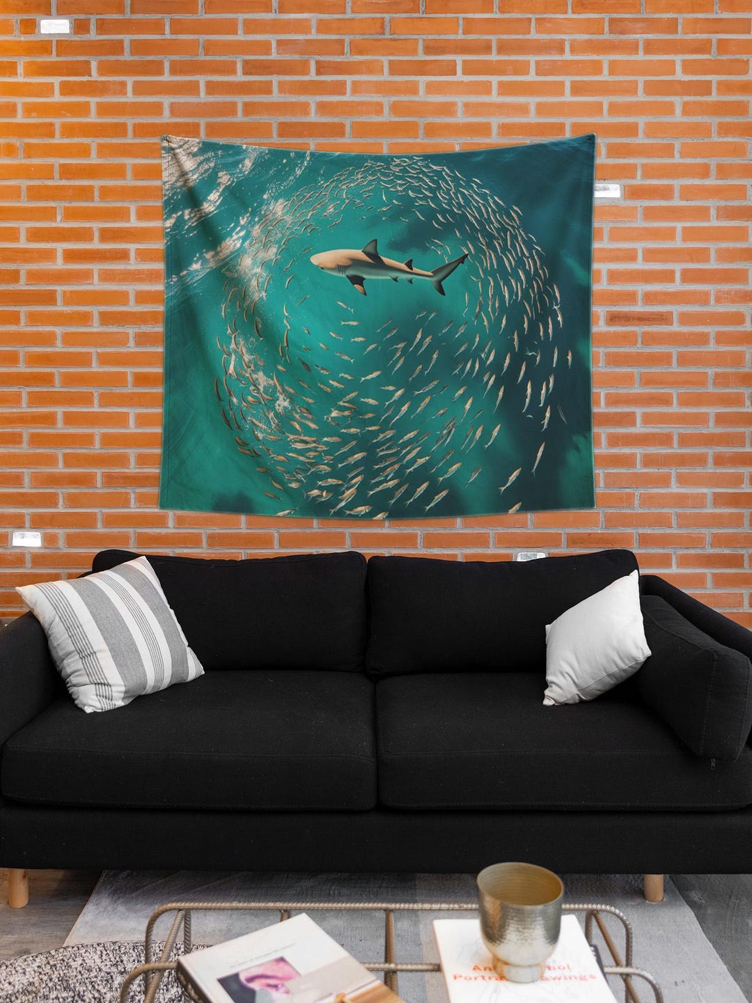 Shark Undersea World Wall Tapestry – Ocean Fish Wall Hanging Gift for ...