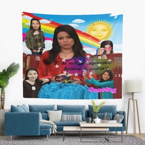 Dancing Icarly Girls Wall Tapestry, College Room &hostel Dorm Decor ...