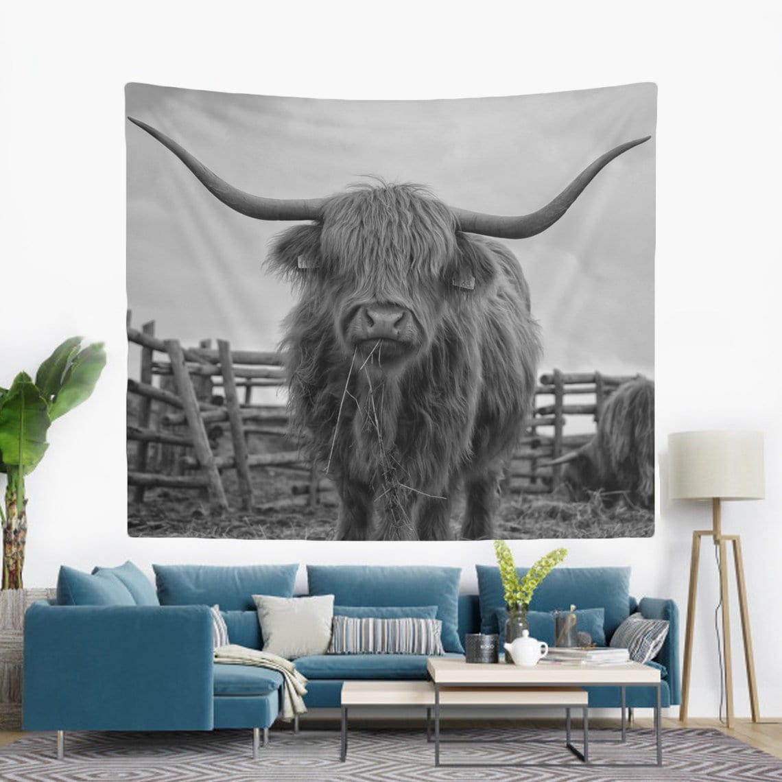 Highland Cow Wall Tapestry College Room & Hostel Dorm Decor - Etsy