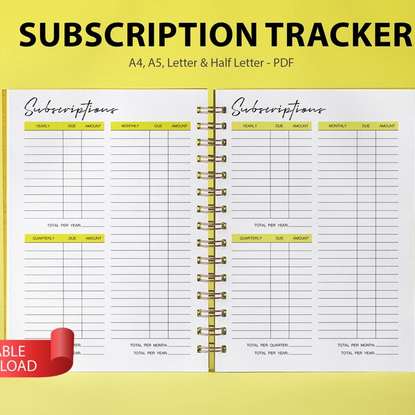 Goodnotes Subscription Template - Etsy