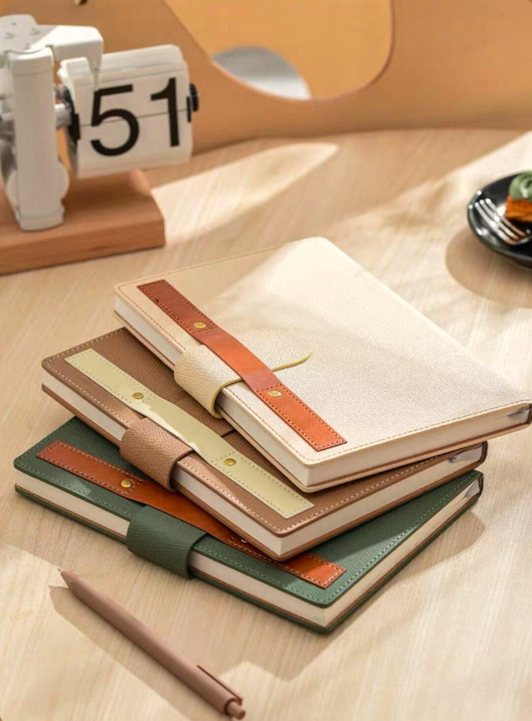 A5 Exquisite Office Work Notebook With Litchi Texture PU Leather Cover ...