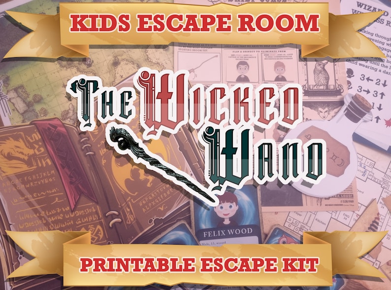 Kids Escape Room Kit | Magic Escape Room for Kids | Printable Escape ...