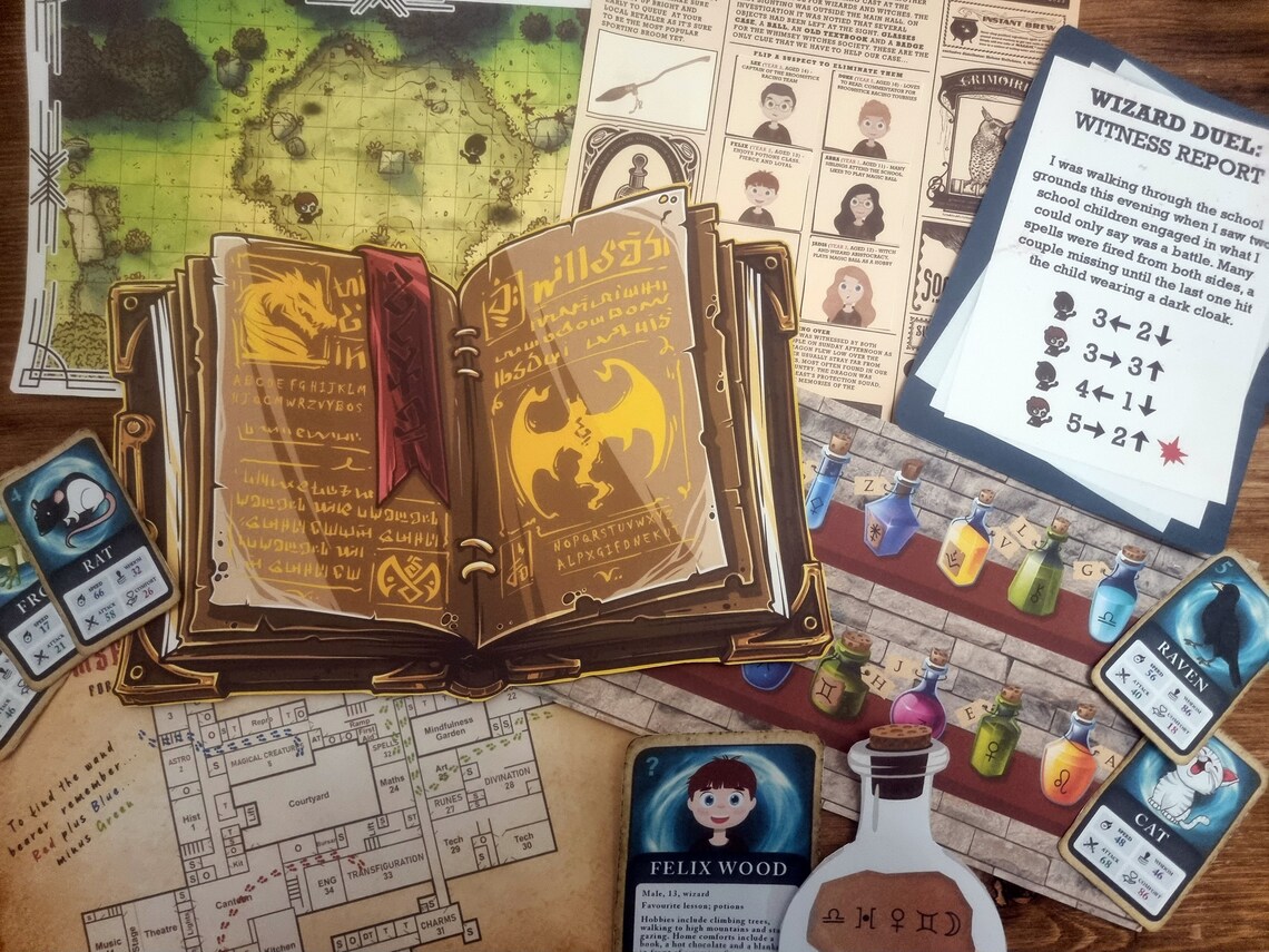 Wizard Escape Room for Kids Printable Escape Room Printable School Game ...