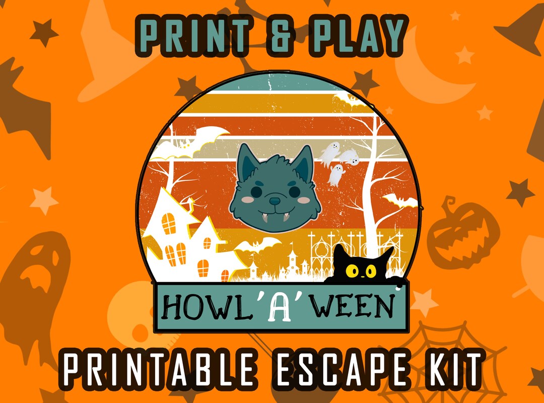 Howl A Ween | A Halloween Kids Escape Room Kit | Printable Escape Game ...