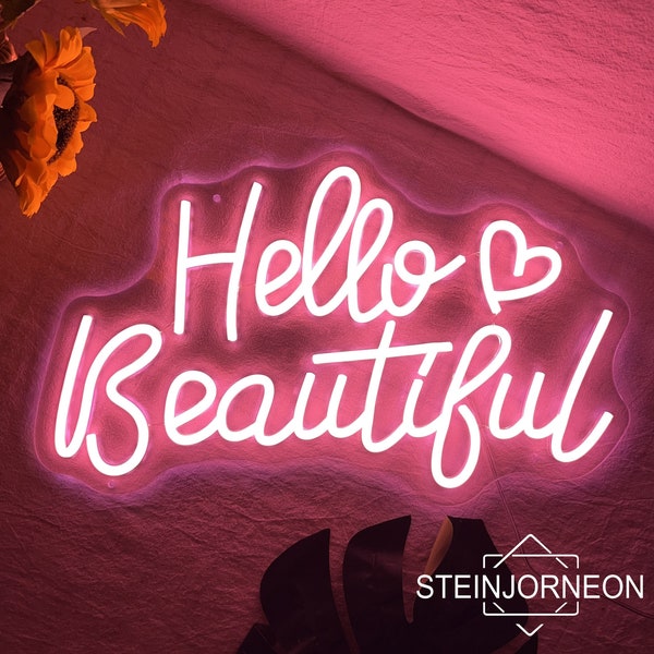 Hello Beautiful Neon Sign - Etsy