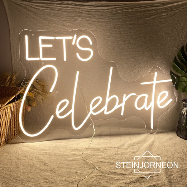 Neon Sign Let Celebrate - Etsy