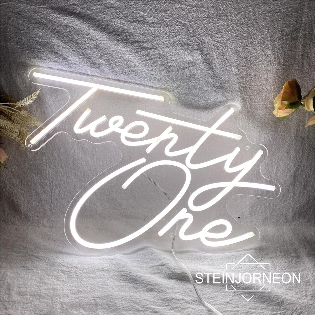 Twenty One Neon Sign Custom 21st Birthday LED Neon Light - Etsy Australia