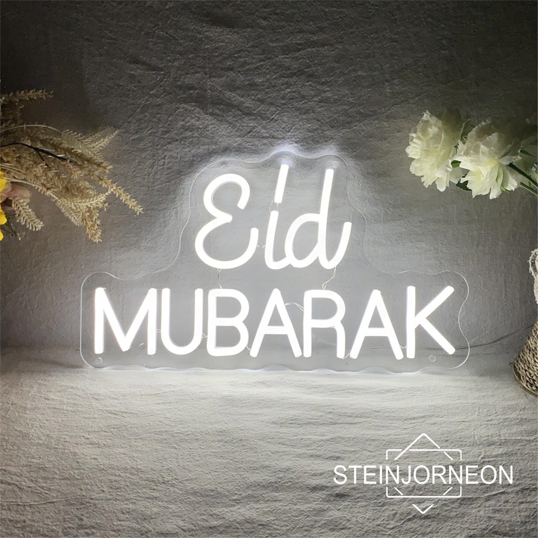 Eid Mubarak Neon Sign, Custom Ramadan Banner Kareem LED Neon Light ...