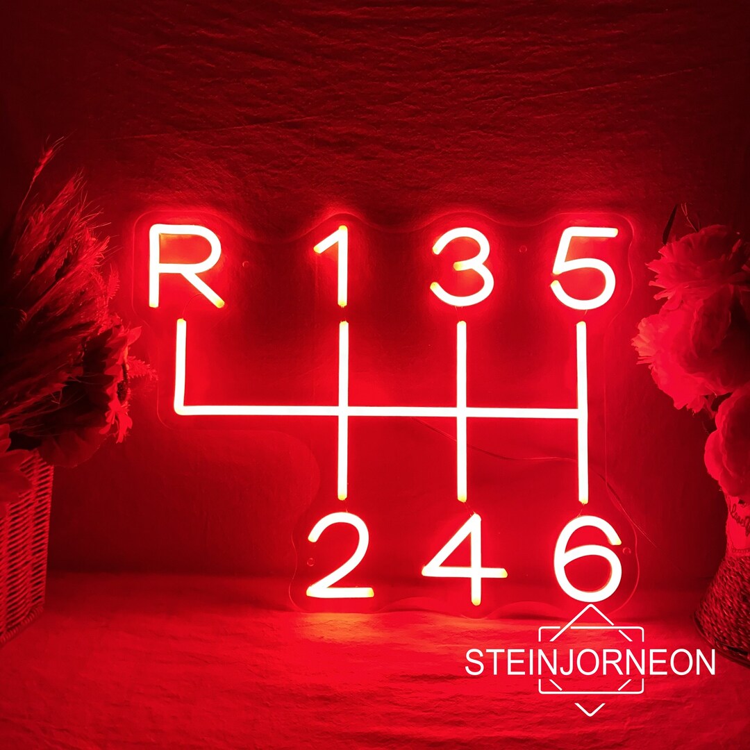 Car Gearbox Neon Sign Custom Garage Repair Service Carpark LED Neon ...