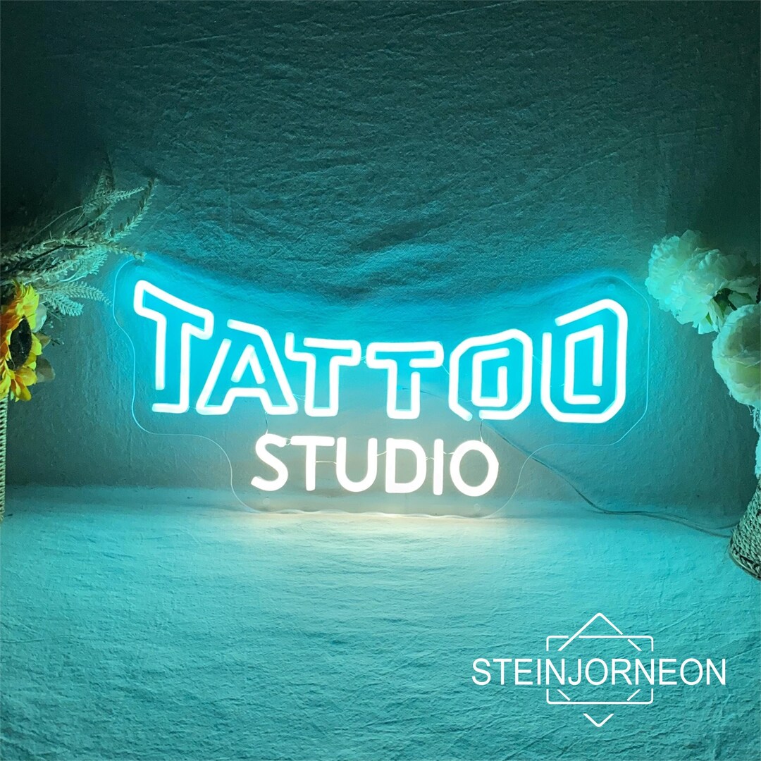 Tattoo Studio Neon Sign, Custom Tattoo Room LED Neon Light Beauty Salon ...
