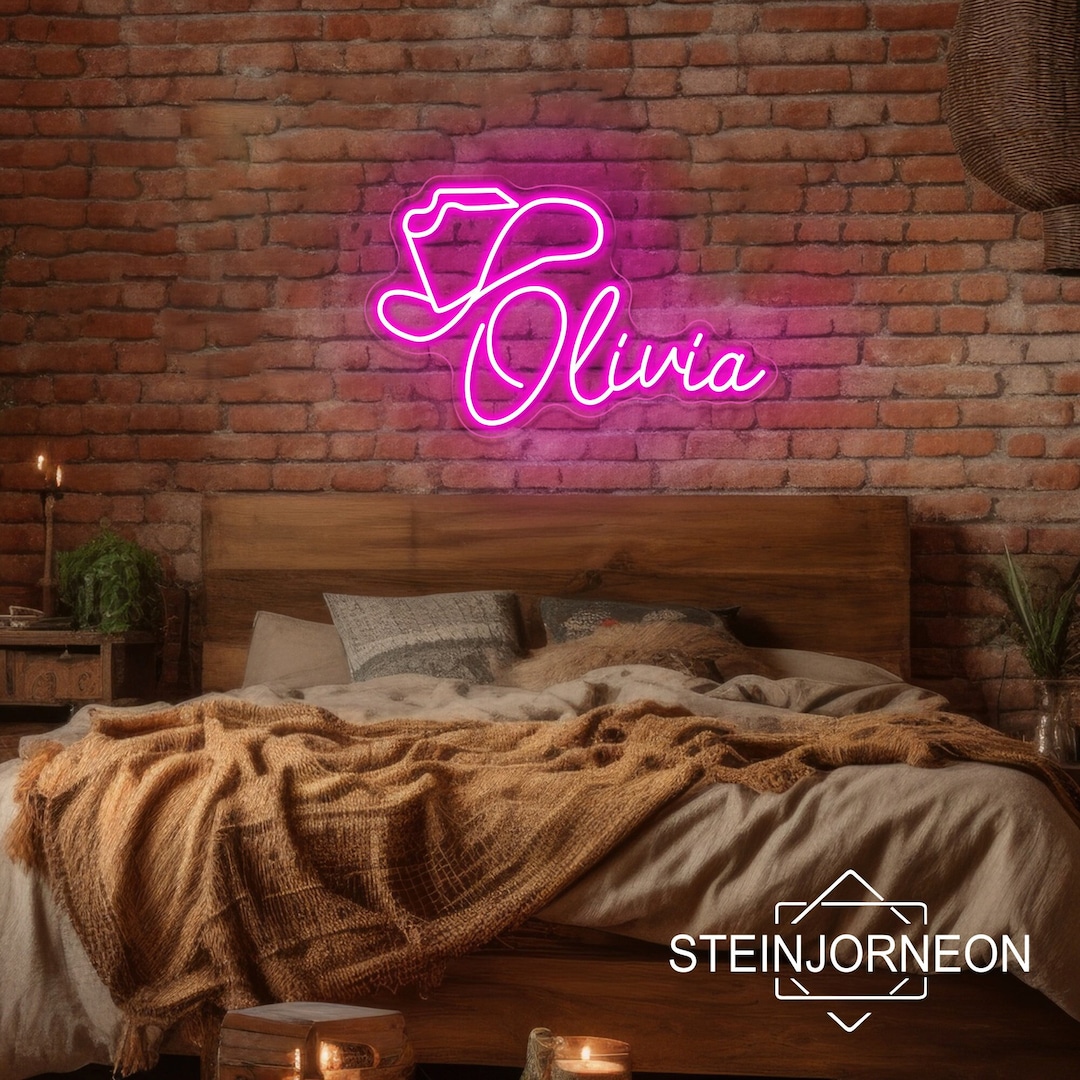 Custom Name Cowboy Hat LED Neon Sign Western Cowgirl LED Neon Light ...