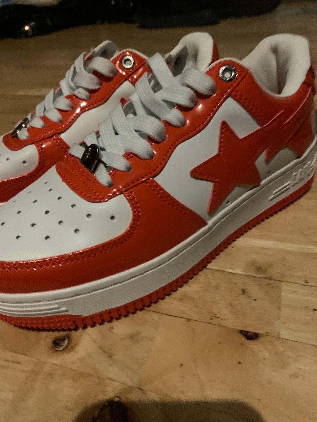 Bape Sta Low Dunk Orange and White Sneakers - Etsy