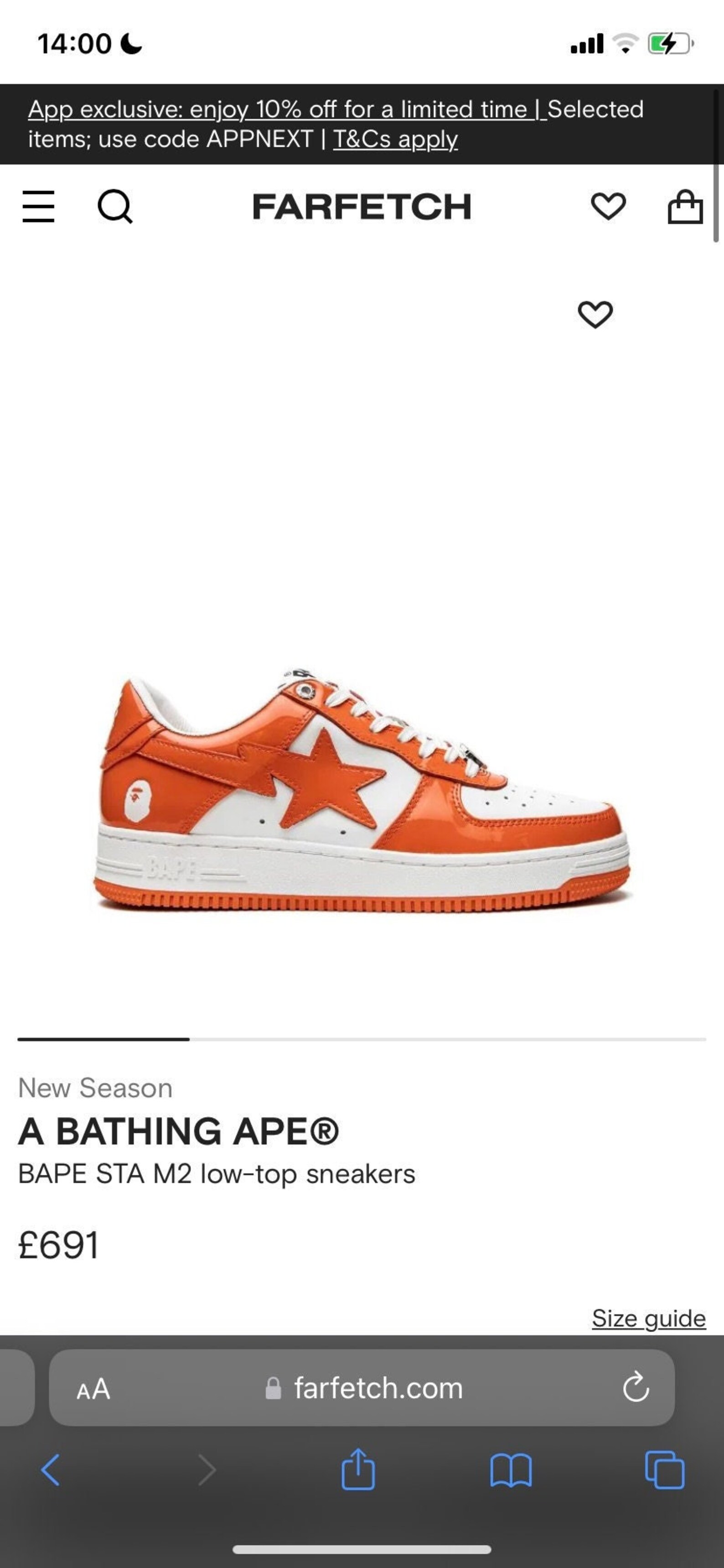Bape Sta Low Dunk Orange and White Sneakers - Etsy