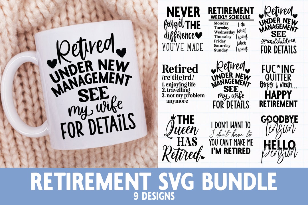 Retirement SVG Bundle Retired SVG Bundle Pension Svg Bundle - Etsy Canada