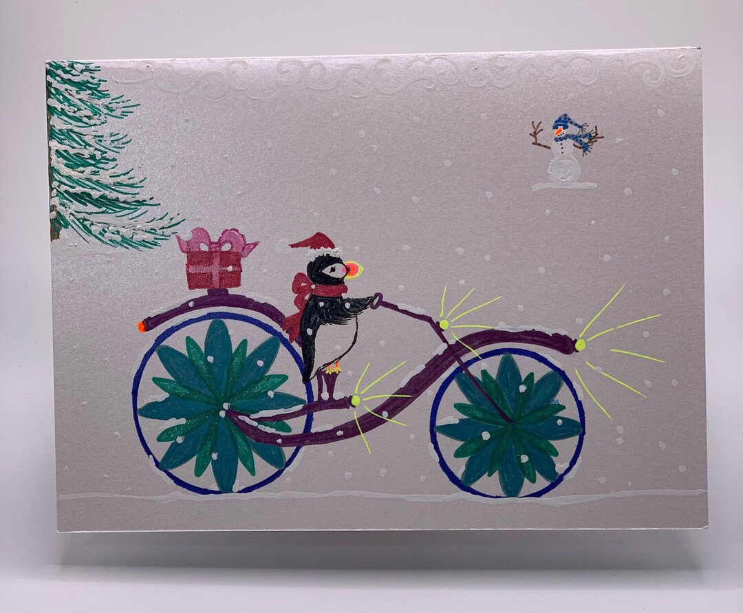 Mr. Ruffin the Puffin Out Delivering Presents as Sam the Snowman Waves ...