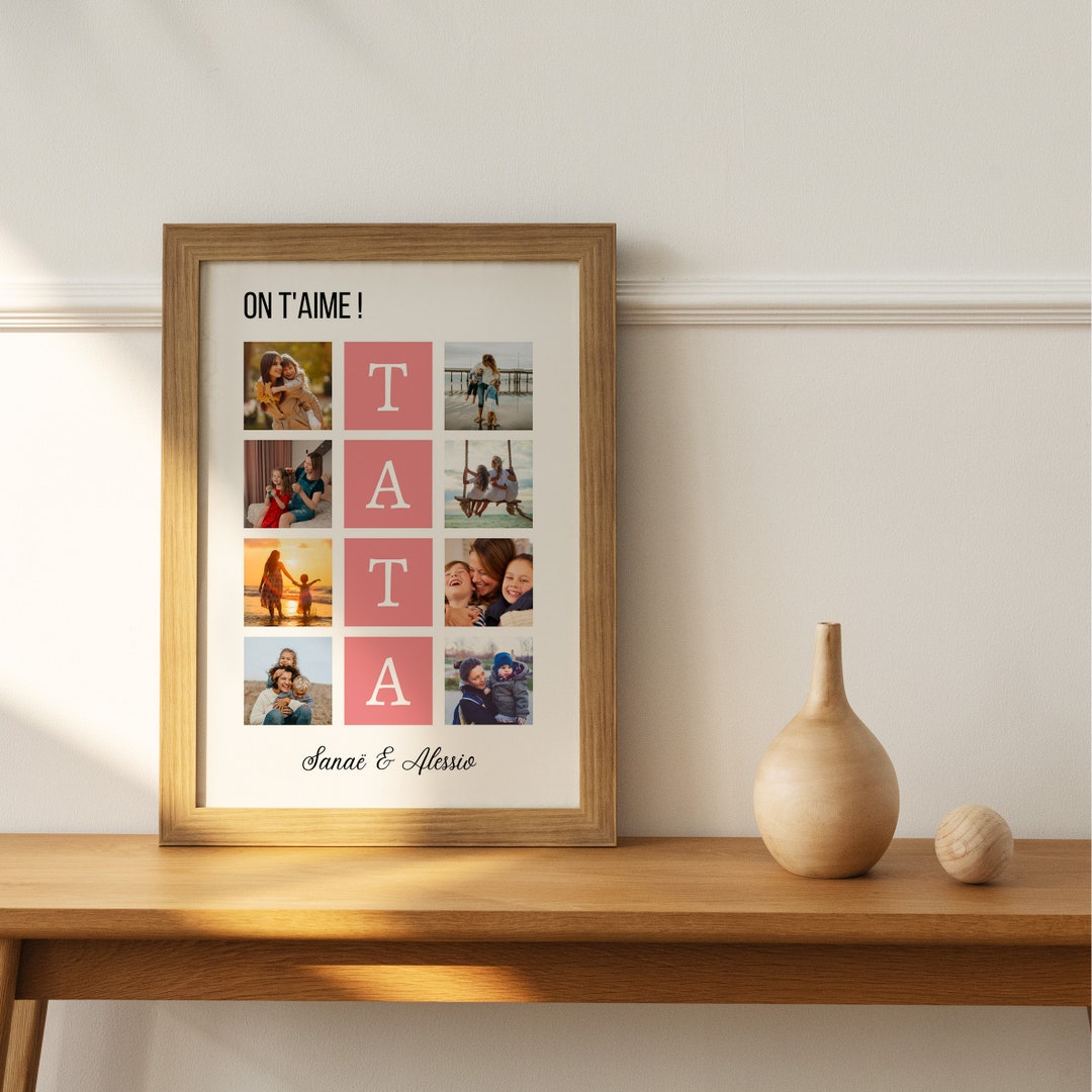 Personalized Aunt Photo Poster - Personalized Aunt Gift - Etsy