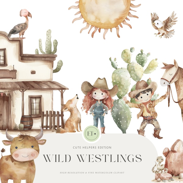 Cowboy Clipart - Etsy