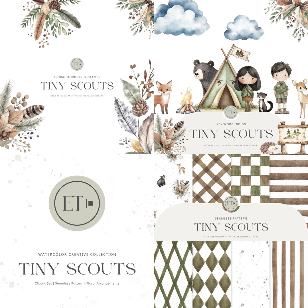 Cute Fall Creative Clipart Bundle - Watercolor Clipart Collection ...