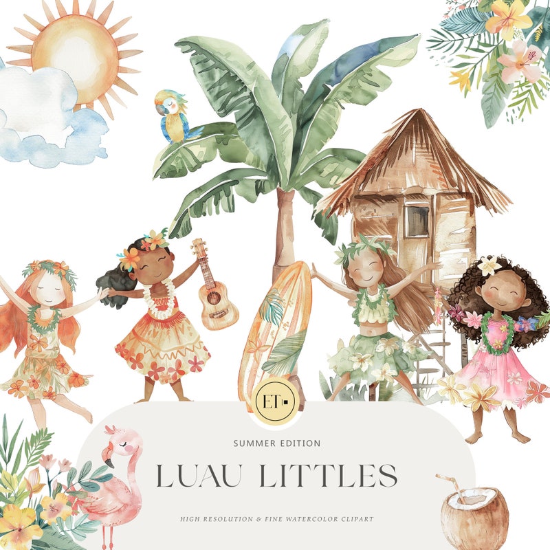 Luau Clipart - Etsy