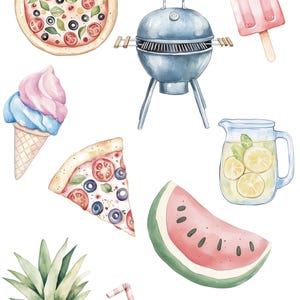 Pool Party Watercolor Clipart: Summer Kids, Nursery (commercial License ...