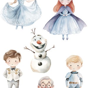 Cute Ice Princess Clipart - Winter Clipart - Snowman - Baby Girl ...