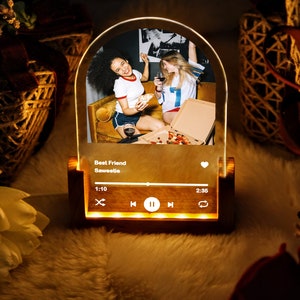 Custom Song Lamp With Photo - Album Cover - Acrylic Music Plaque ...
