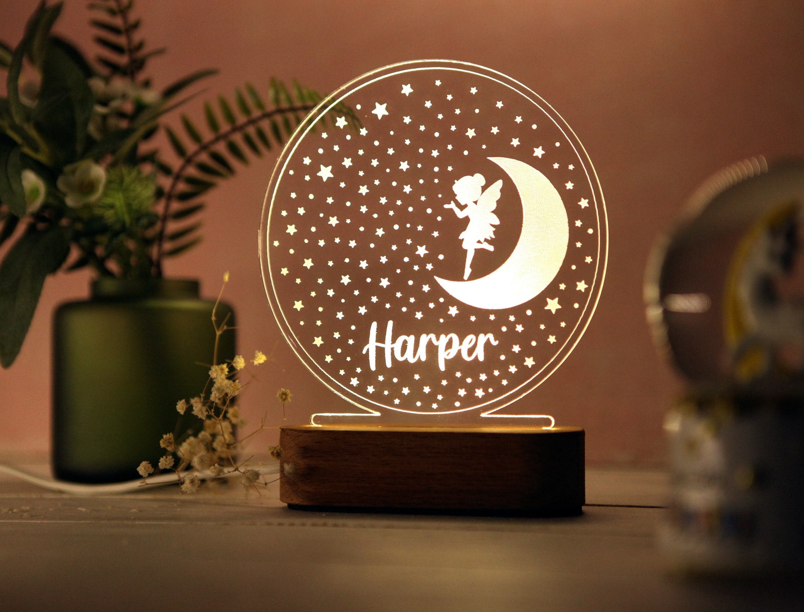 Personalized Night Light Kids Gift Baby Room Decor - Etsy