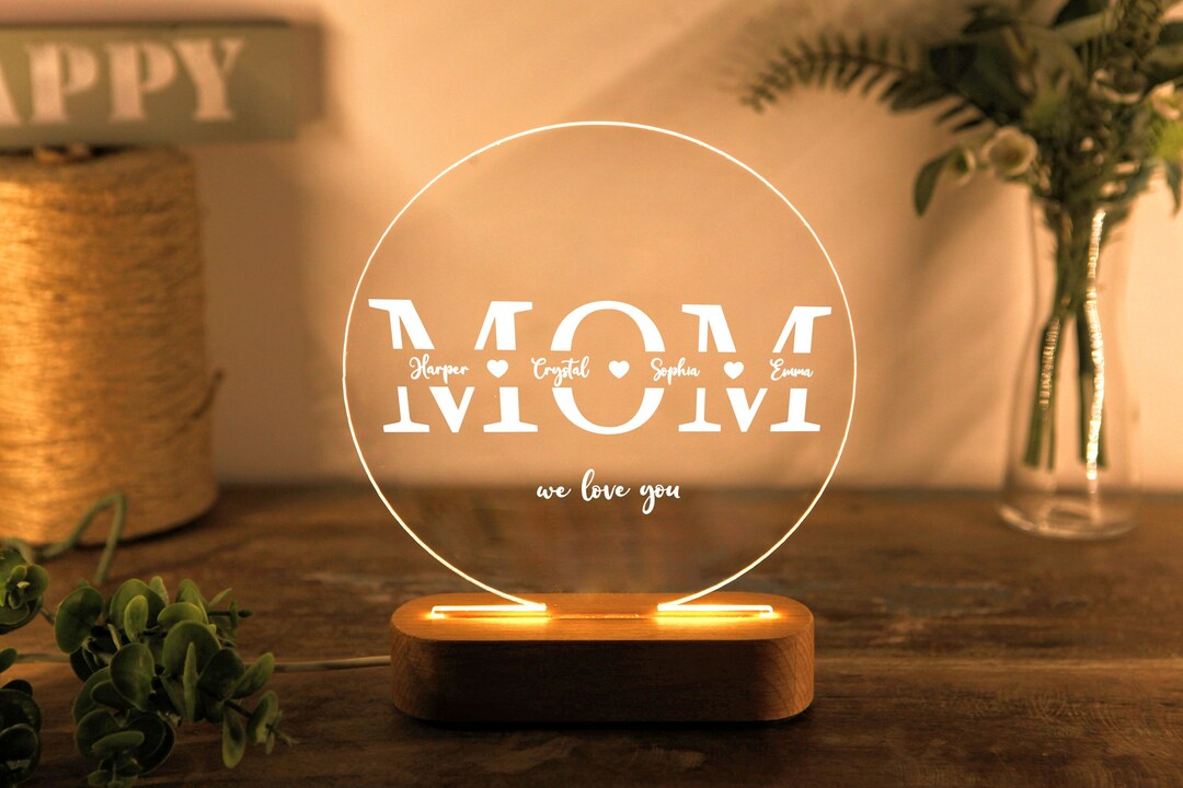 Custom Night Light for Mom Personalized Gift for Mom Gift for Mother in ...