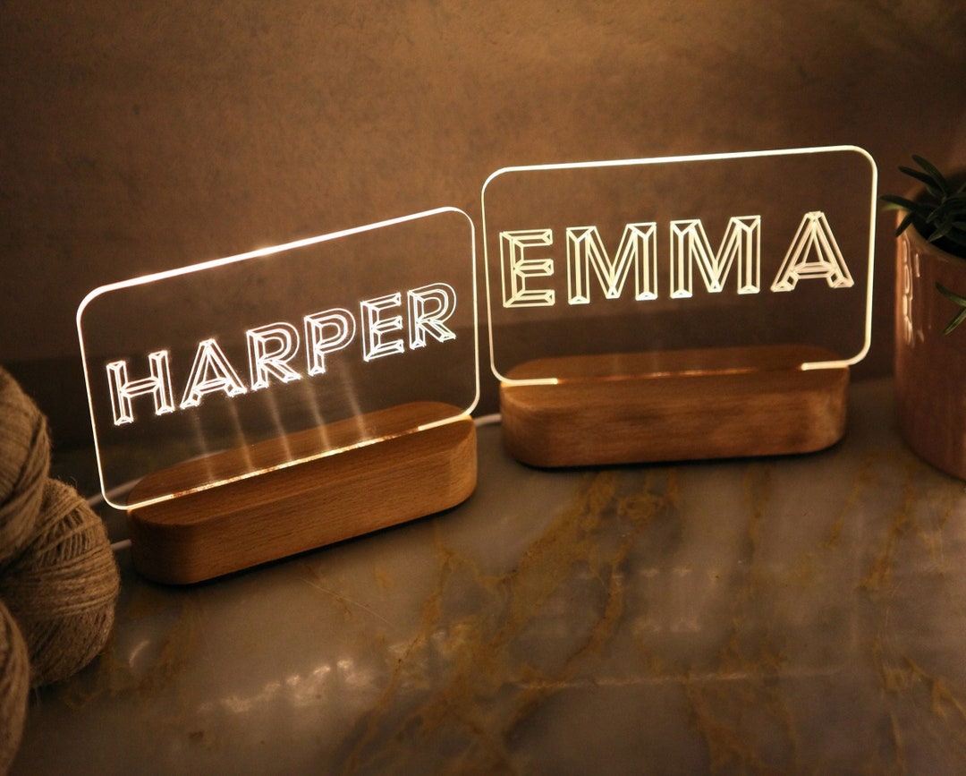 Custom Night Light for Christmas - Teenage Girl Gifts - Personalized Bedroom Decor ...