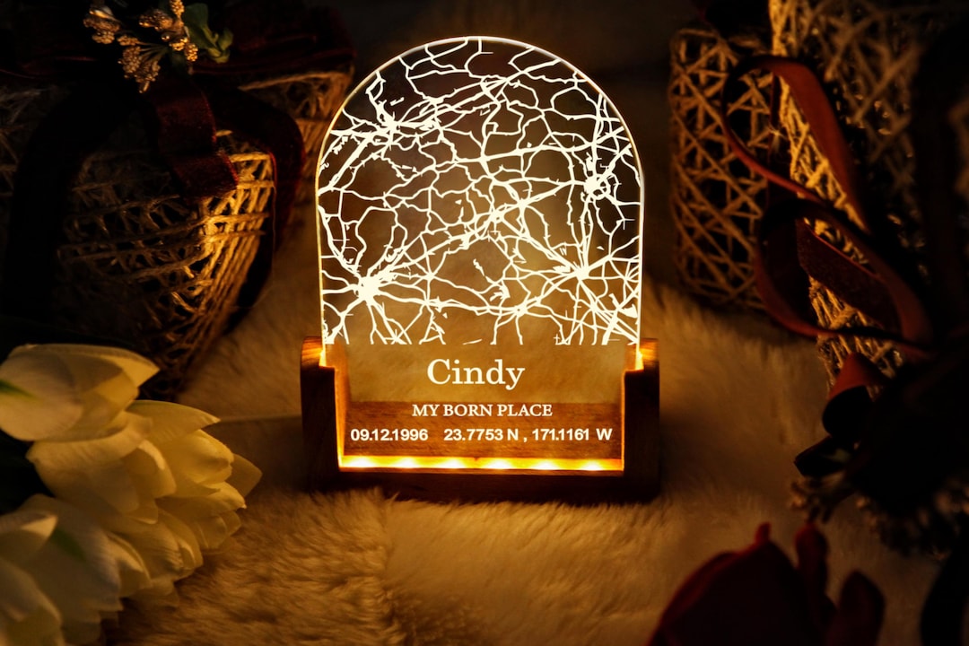 Custom Birthday Map Gift - Personalized Birthday - 1st 2nd 3rd 13th ...