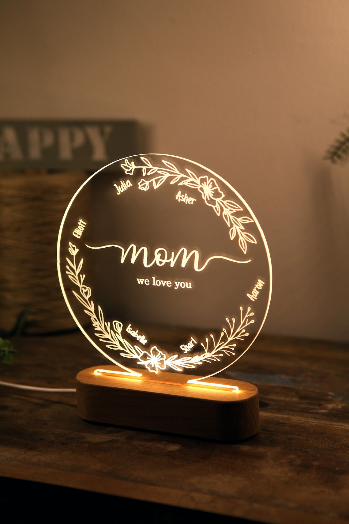 Gift Idea for Mom Night Light for Mommy Personalized Gift - Etsy