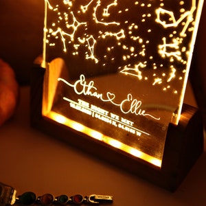 Custom Constellation Star Map Night Light - Personalized Anniversary ...