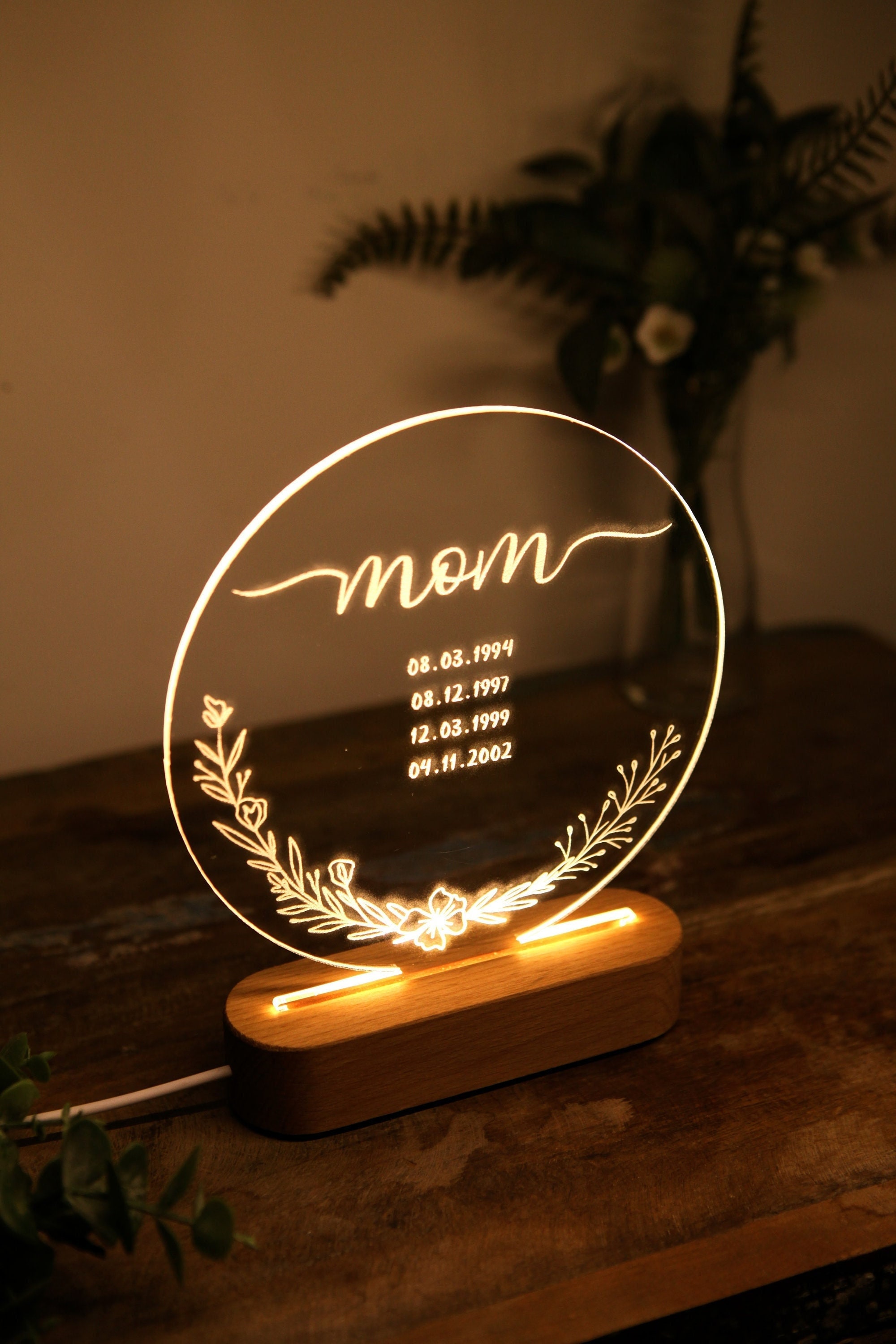 Gift Idea for Mom Night Light for Mommy Personalized Gift - Etsy