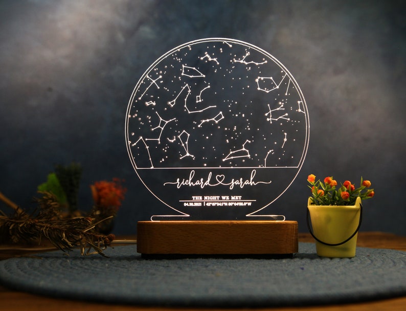 Stars Chart as Valentines Gift for Couples Gift Star Map on - Etsy