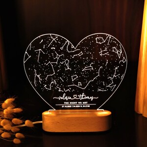Personalized Constellation Chart Lamp - Gift for Boyfriend / Girlfriend ...