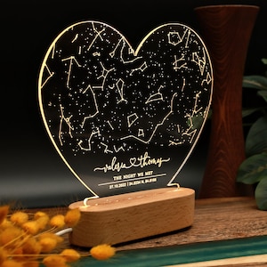 Personalized Constellation Chart Lamp - Gift for Boyfriend / Girlfriend ...