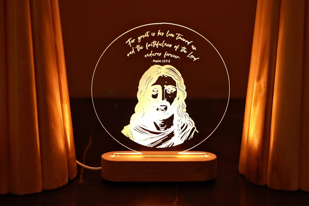 Custom Bible Verse Night Light Favorite Bible Verse Christening Gift ...